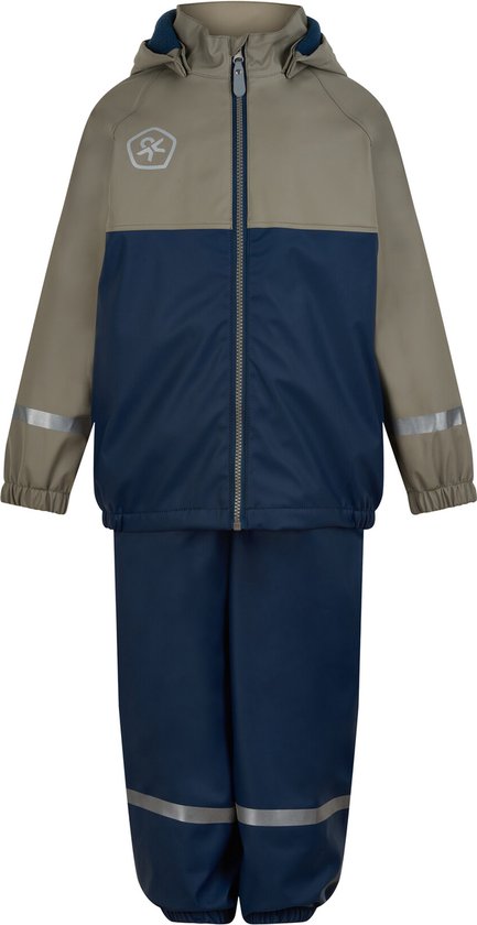 Color Kids - Regenpak voor kinderen - Groengrijs - maat 122cm | bol.com