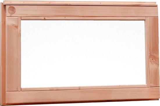 Woodvision - Vast raam met melkglas - Douglas - 70x40 cm | bol.com