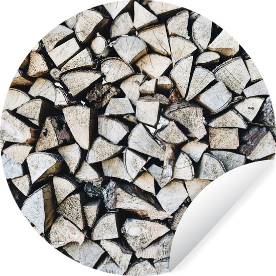 WallCircle - Muurstickers - Behangcirkel - Hout - Haard - Winter ...