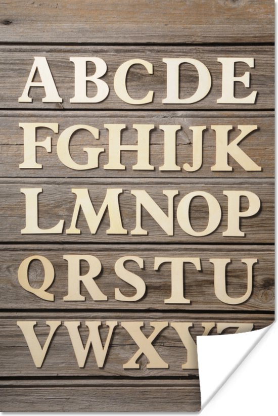 Alfabet in hoofdletters poster 40x60 cm - Foto print op Poster ...