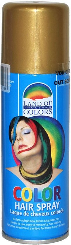Carnaval verkleed haar verf - goud - busje 111 ml - Haarspray - Haar ...