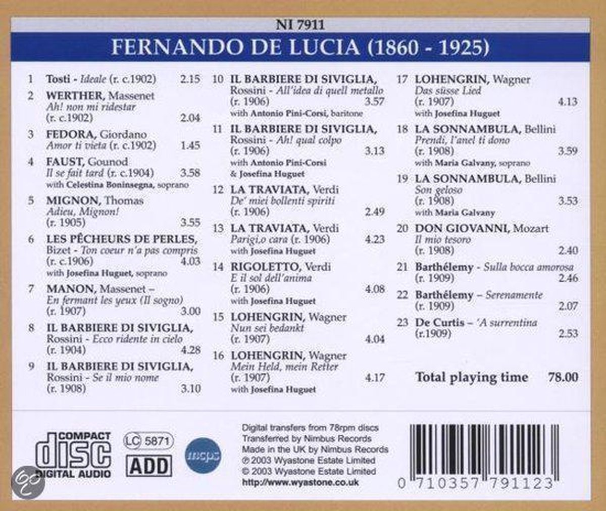De Lucia - Fernando De Lucia (CD), De Lucia | Muziek | bol.com