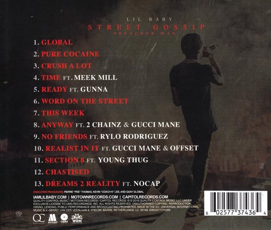 Lil Baby Street Gossip - Vierde studioalbum van de rapper | bol