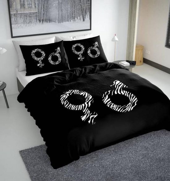Zebra Symbolen - 200x200/220 - Nightlife - Dekbedovertrek | bol.com