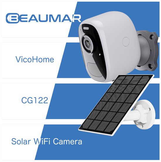 vicohome CG122 outdoorcamera + Zonnepaneel - gratis cloud opslag - accu camera - wifi... | bol.com