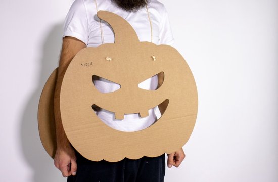 Kartonnen Pompoen verkleedkleding - Cadeau van Duurzaam Karton ...