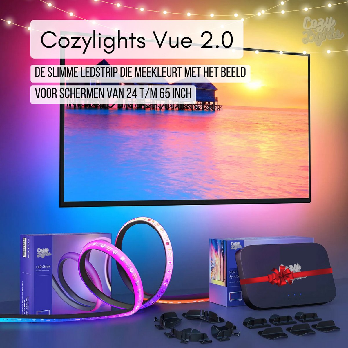Cozylight Vue 2.0 - Ambilight Tv Set - Led Sfeer Verlichting voor Tv ...