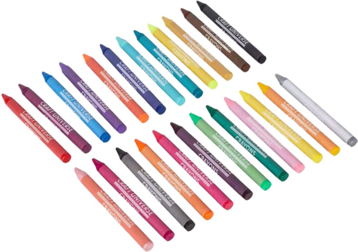 Waskrijtjes wasco 24 kleuren Inclusief Neon En Metallic - Multicolor ...