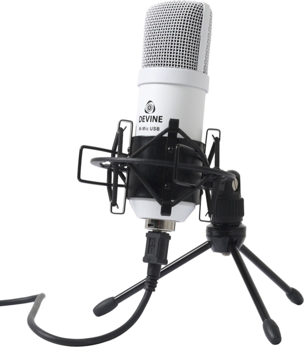 Devine M-Mic USB W condensatormicrofoon wit podcast microfoon game ...