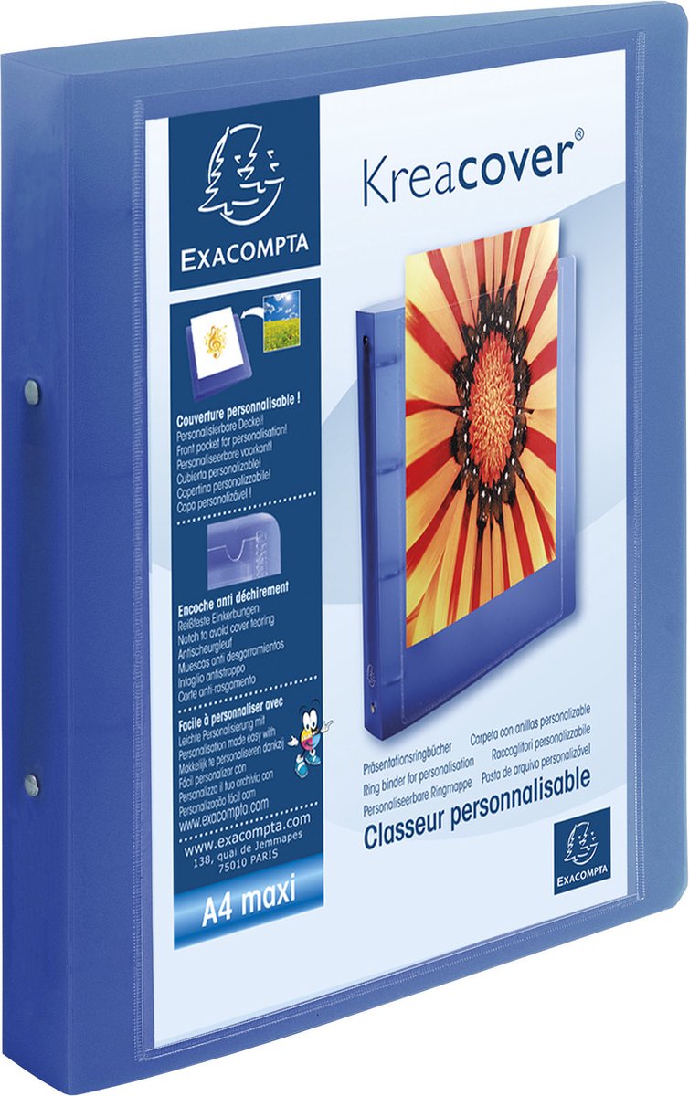 12 x Ringmap - Personaliseerbaare voorkant, A4 met 2 ringen, Rugbreedte ...