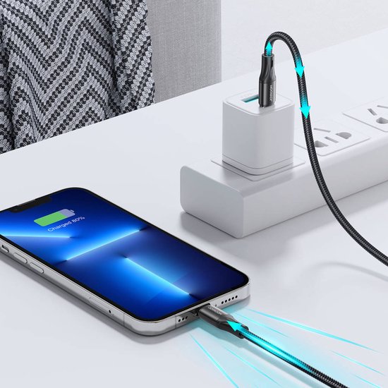 Sterke USB-C naar Lightning kabel 2 Meter - Stevige USB-C naar ... Sterke USB-C naar Lightning kabel 2 Meter - Stevige USB-C naar ...