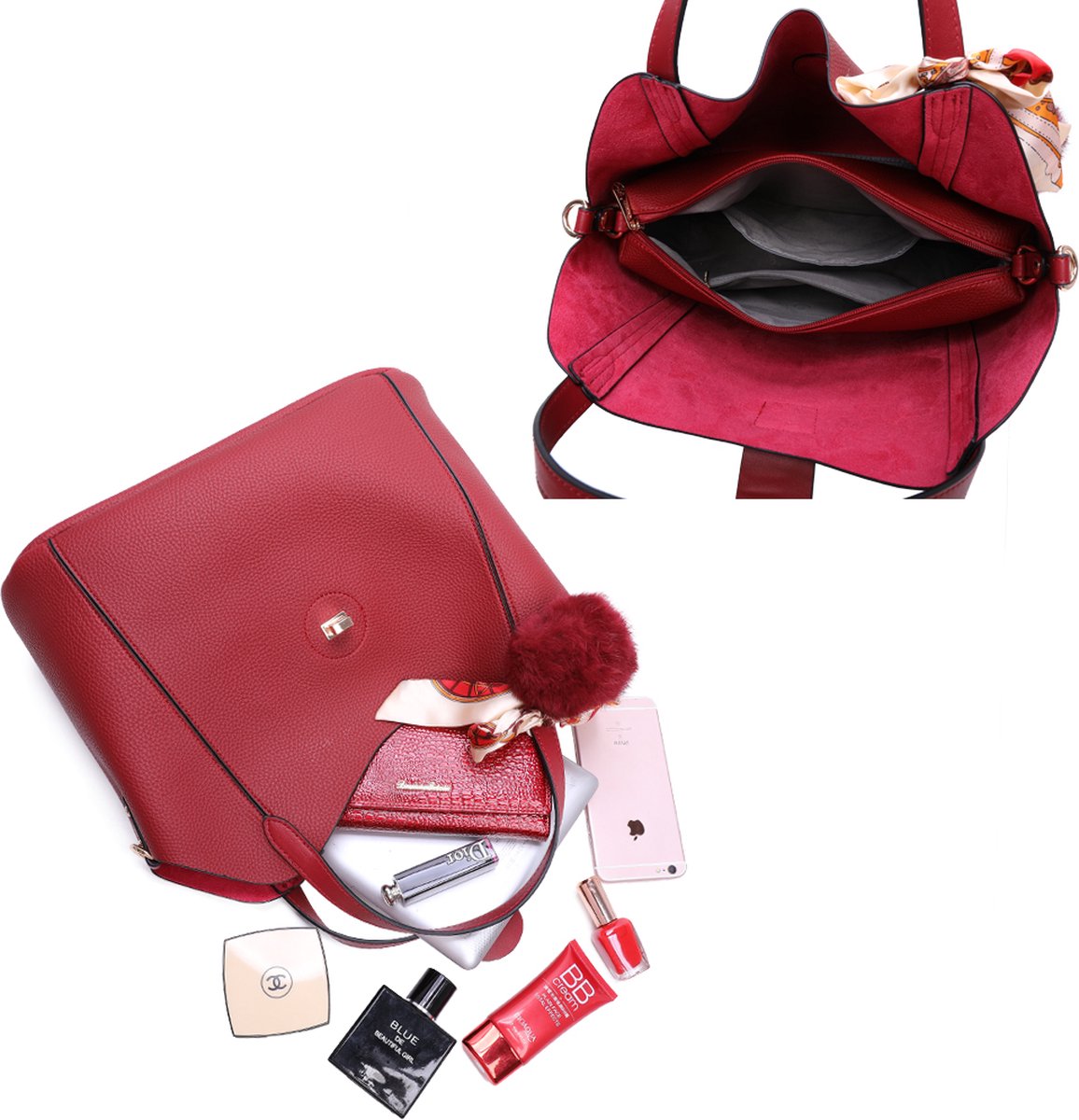 Gallantry - Handtas - Schoudertas - Dames tas - D. Rood | bol.com