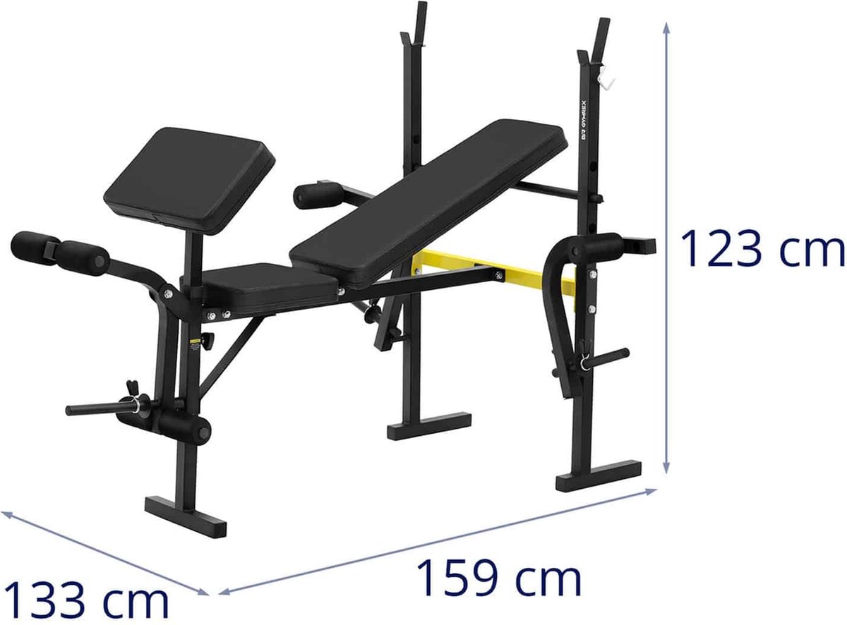 Gymrex Multifunctionele halterbank - belastbaar tot 100 kg ...
