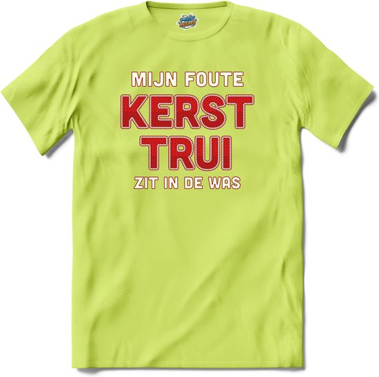Mijn foute kerst trui zit in de was - T-Shirt - Jongens - Appel Groen ...