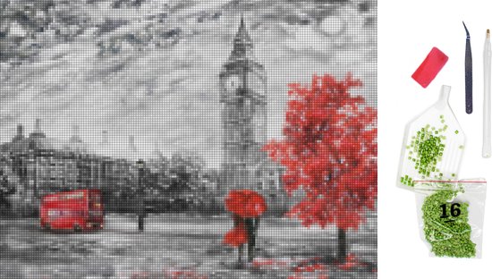 Diamond painting - Vierkante steentjes - Diamond painting volwassenen ...