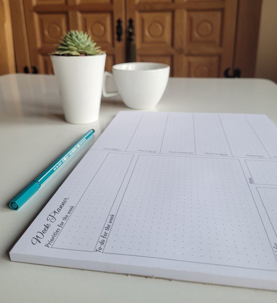 Weekplanner Bullet Format - A4 Deskplanner, Organizer, Ongedateerd, 50 ...