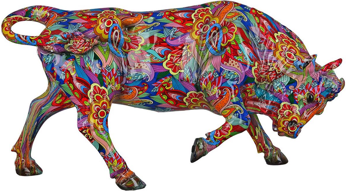 Sculptuur stier XL - full color - 15x52x27 cm - beeld stier - gaudi ...
