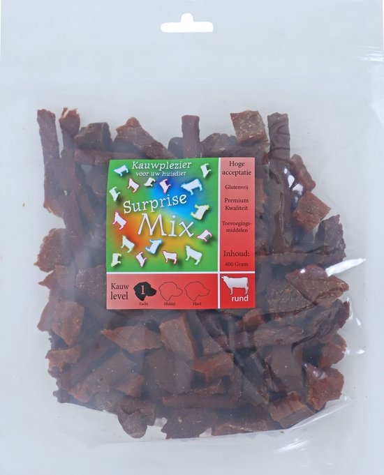 Natuurlijke snack Surprise mix rund 400 gram in zak | bol