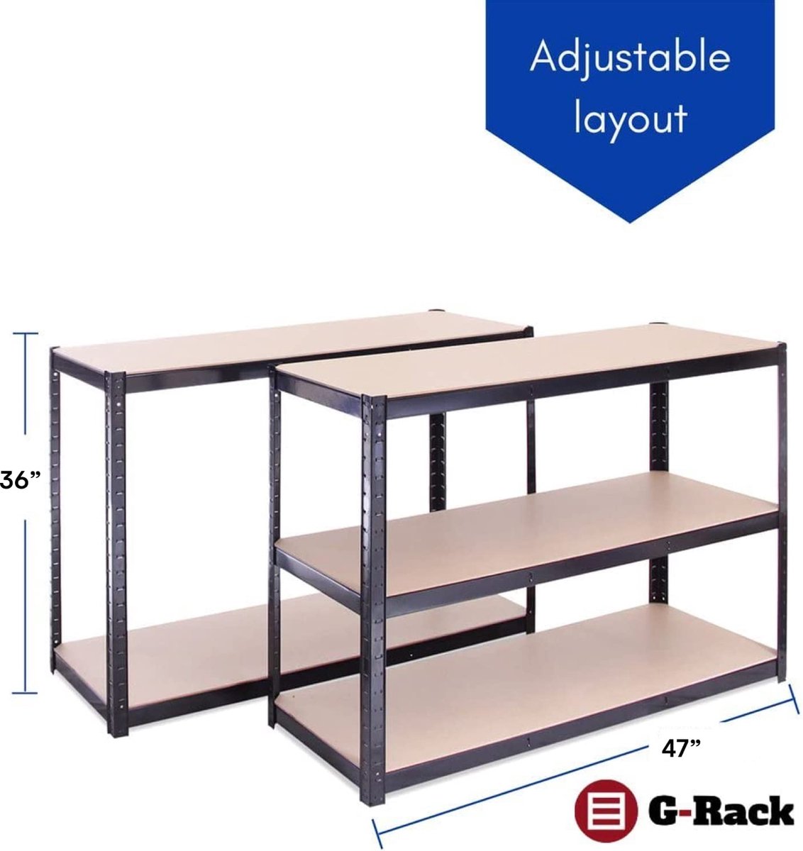 Rekken Voor De Garage 180cm X 90cm X 45cm Zware Rekken Voor Opslag 1 ...