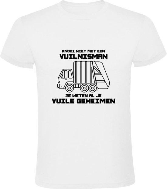 Knoei niet met een vuilnisman | Heren T-shirt | Geheim | Afval ...