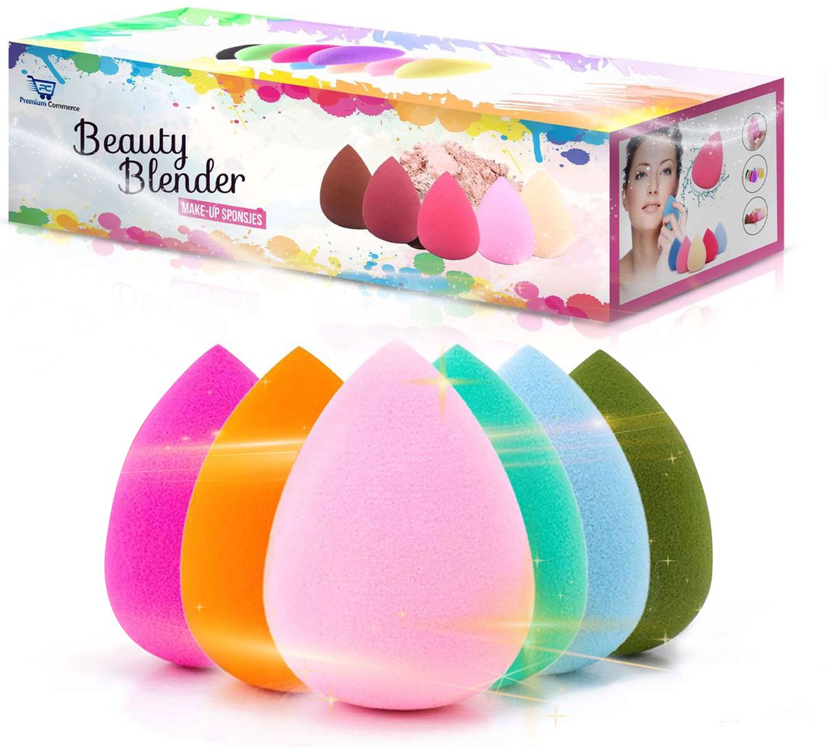 Beauty Blender - Make-up Sponsjes - Spons - 6 stuks - Zacht & Perfecte ...