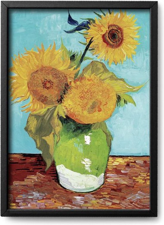 Poster Vincent van Gogh - A4 - 21 x 30 cm - Inclusief lijst (Zwart ...