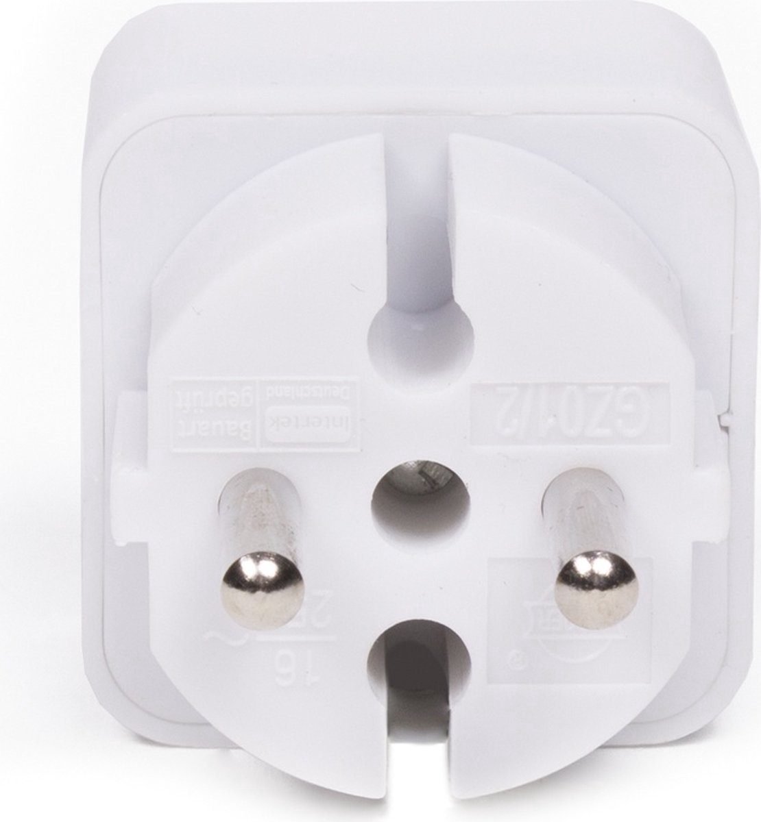 Entac Tweeweg eurostekker - Wit - 2 stuks | bol.com