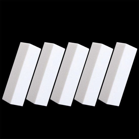 DW4Trading Nagel Buffer Blokken Vijl- Set van 5 Stuks - Wit | bol