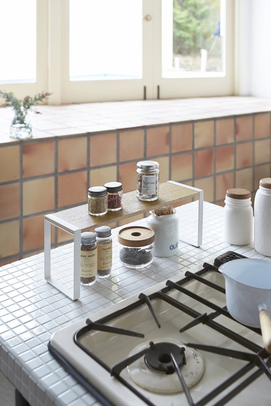 Yamazaki Kitchen rack wide - Tosca - white | bol.com