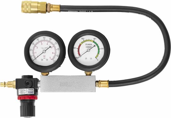 MSW Compressie tester - dubbele manometer - 0 - 7 bar | bol.com