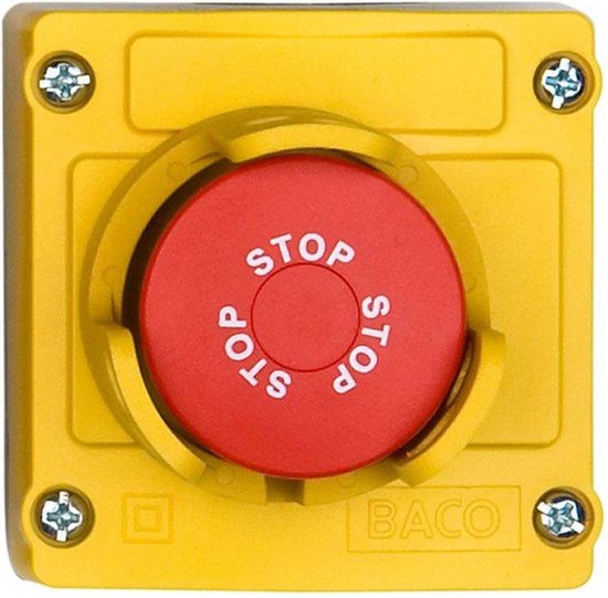 BACO LBX130092 Noodstopknop In behuizing, Met beschermde kraag 240 V/AC ...