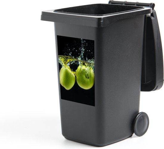 Container sticker Appels - Fruit - Water - Zwart - Groen - 40x60 cm ...