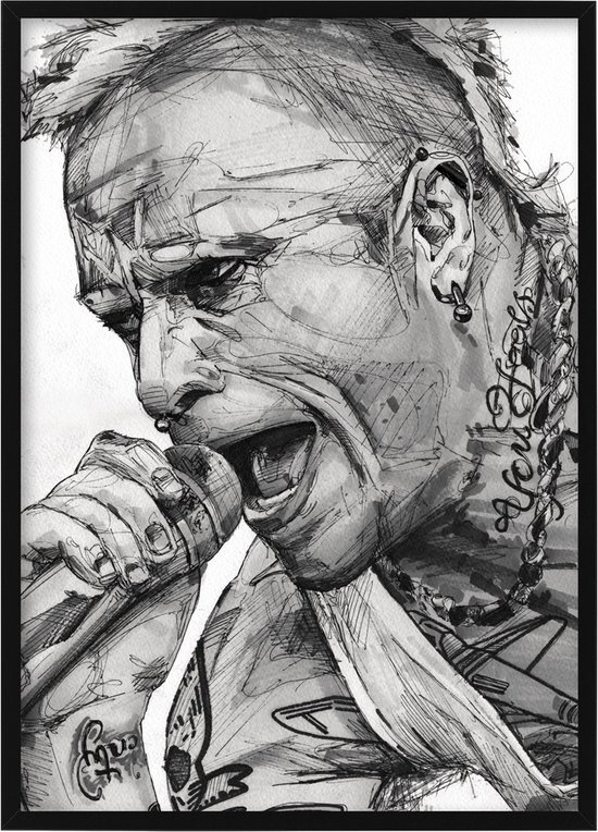 Keith Flint the Prodigy illustratie (297x420mm) | bol.com