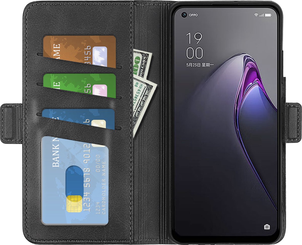 Oppo Reno 8 Hoesje - MobyDefend Luxe Wallet Book Case (Sluiting Zijkant ...