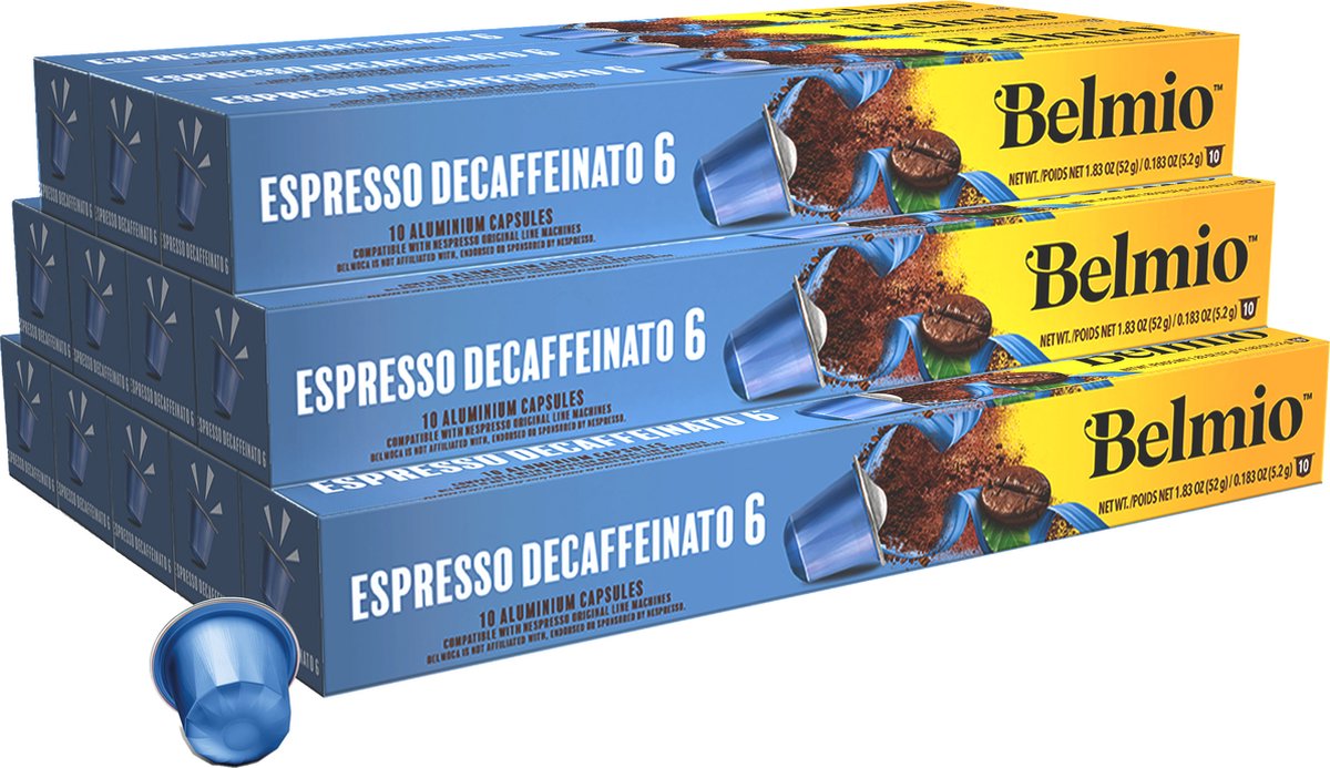 Belmio koffiecups - Espresso DECAFFEINATO capsules - 120 stuks | bol.com