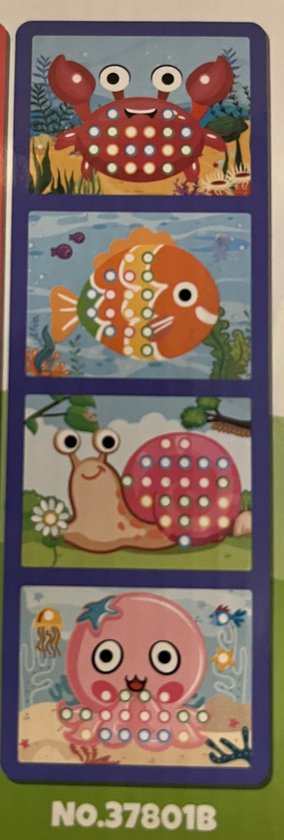 Pinnetjes - Dieren pinnetjes - Mozaïek pinnetjes - Mozaiek - Educatief ...