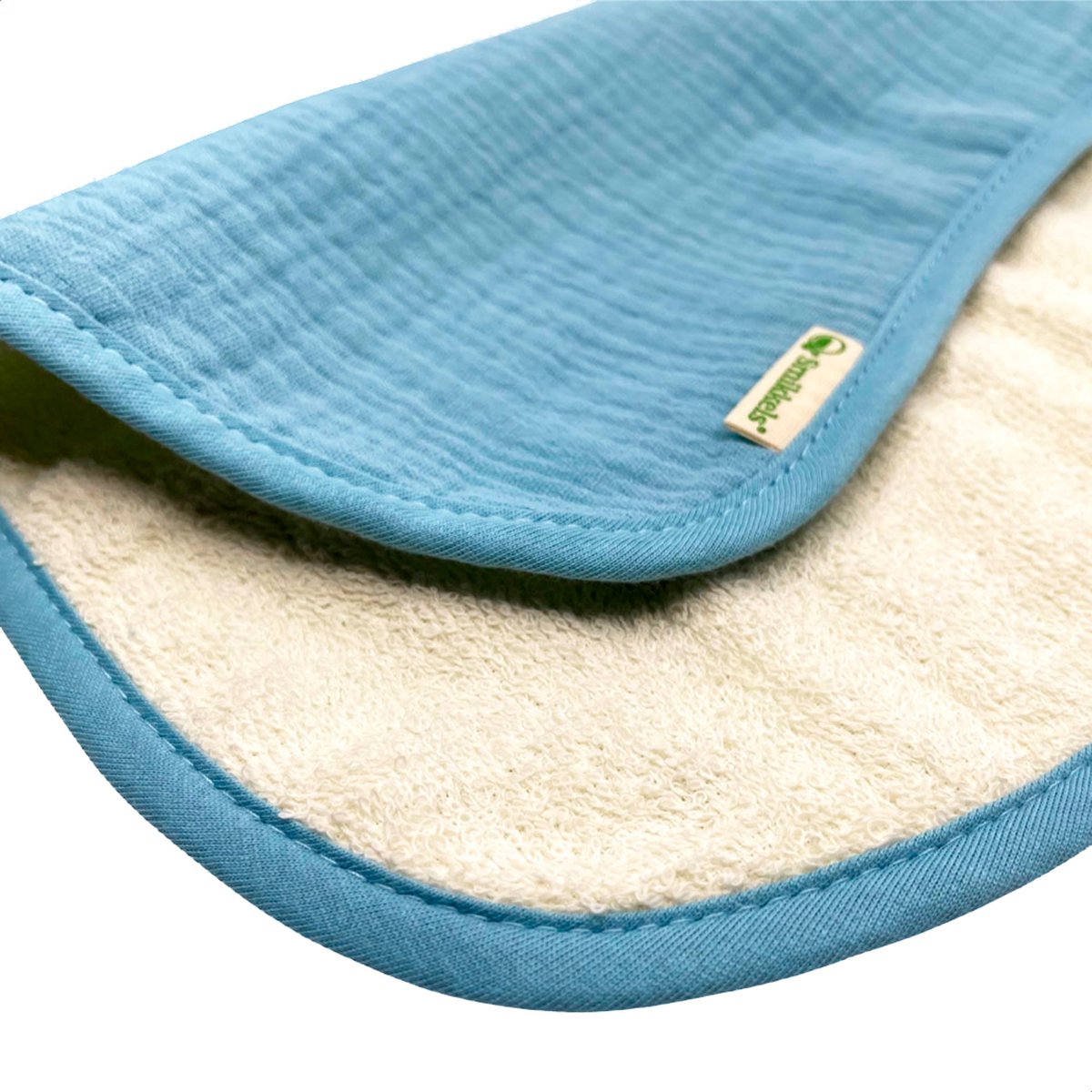 Smikkels - Baby spuugdoekjes, monddoekjes, set van 4 stuks - Blauw ...
