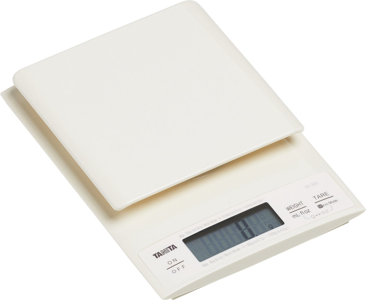 TANITA KD-320 wit - Keukenweegschaal met Vloeistofconversie (ML ...