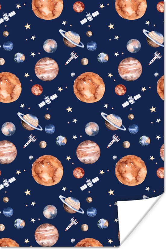 Poster Ruimte - Raket - Planeten - Jongens - Meisjes - Kinderen ...