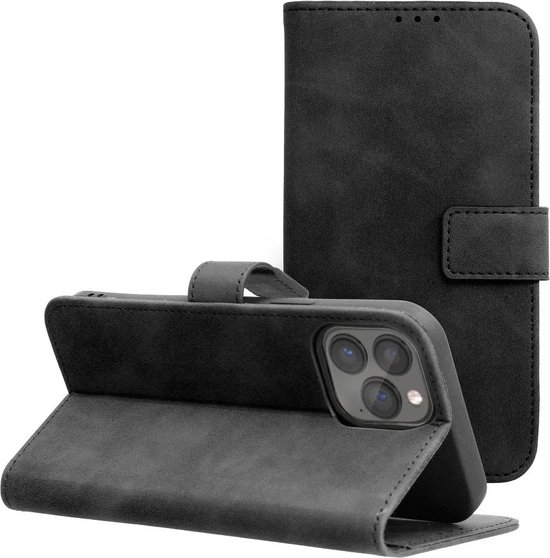 Book case hoesje iPhone 13 Pro Max - Zwart | bol.com