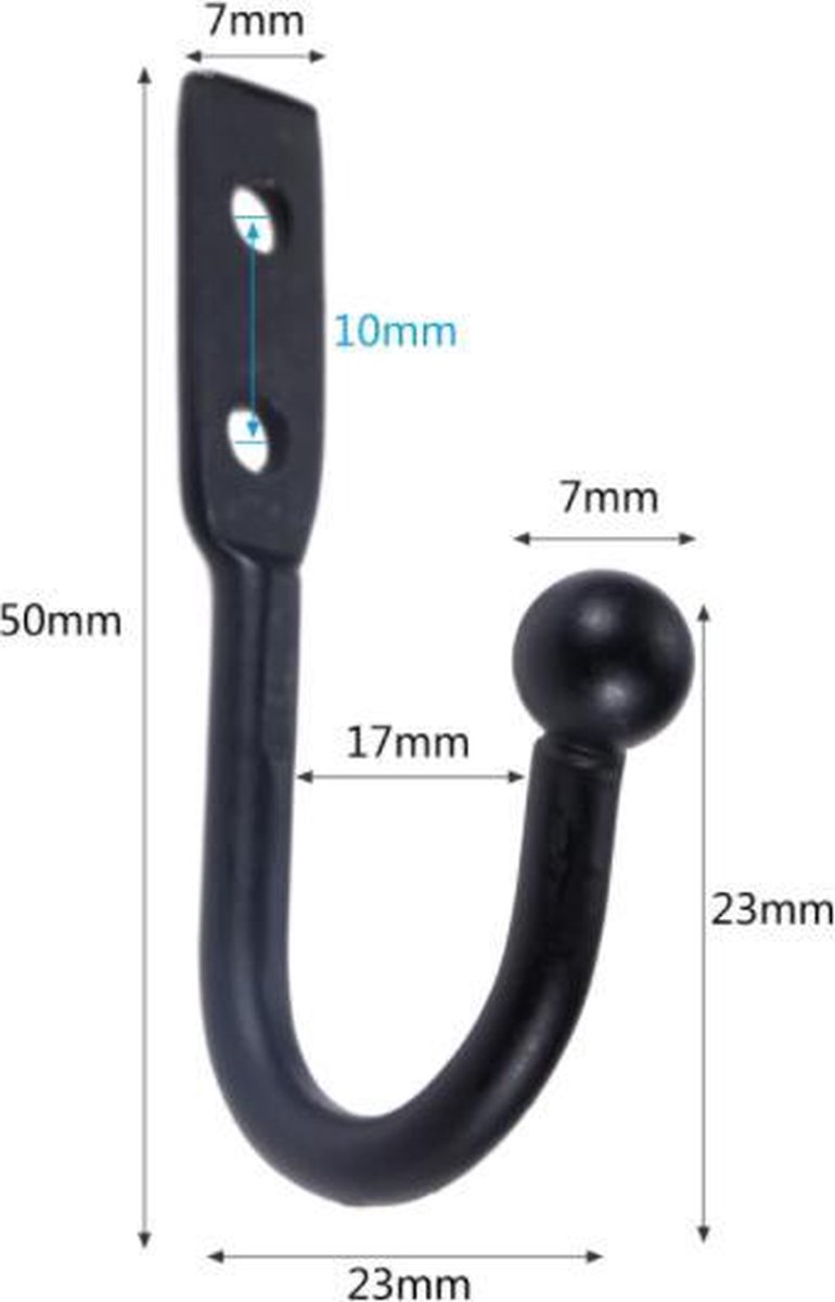 FSW-Products - 2 Stuks - Ophanghaken - Kapstokhaken - Sleutelhaken ...