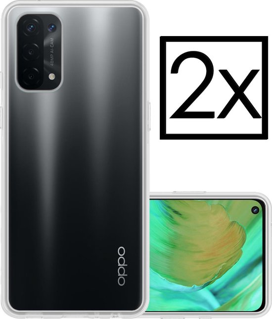 Hoes Geschikt voor OPPO A54 5G Hoesje Cover Siliconen Back Case Hoes ...