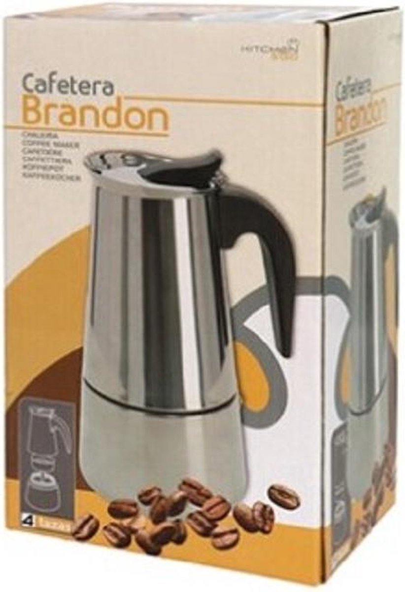 Gerimport Koffiezetapparaat Brandon Hogedruk 16 Cm Rvs Zilver | bol.com