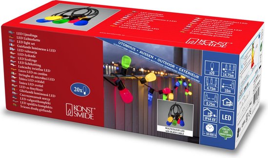 Konstsmide Lichtsnoer Led 0,8w Ip44 14,75m Mat 20 Lampjes | bol