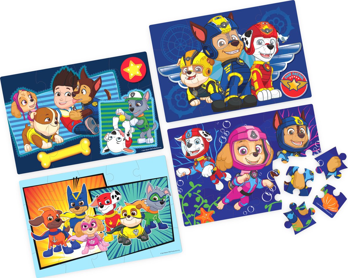PAW Patrol - Puzzel - 4 puzzels van hout | bol.com