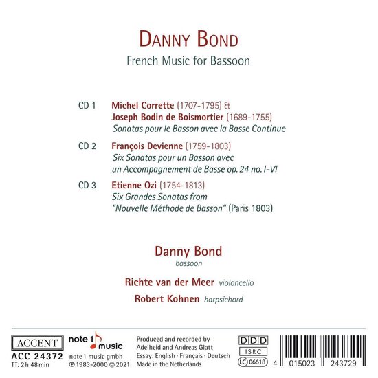 Danny Bond - Richte Van Der Meer - Robert Kohnen - French Music For ...