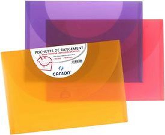 CANSON tekenmap, 370 x 470 mm, heldere kleuren | bol