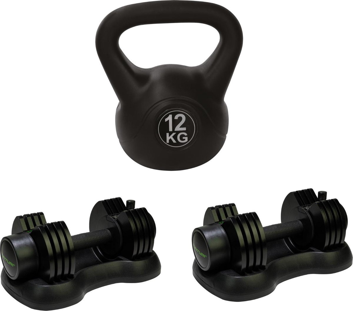 Tunturi - Gewichten set - Gewichen - Verstelbare Dumbellset - 2 Stuks ...