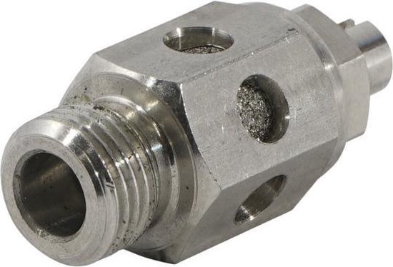 1/4 NPT RVS Smoorventiel met Geluiddemper - MSLC-02-S-NPT | bol.com