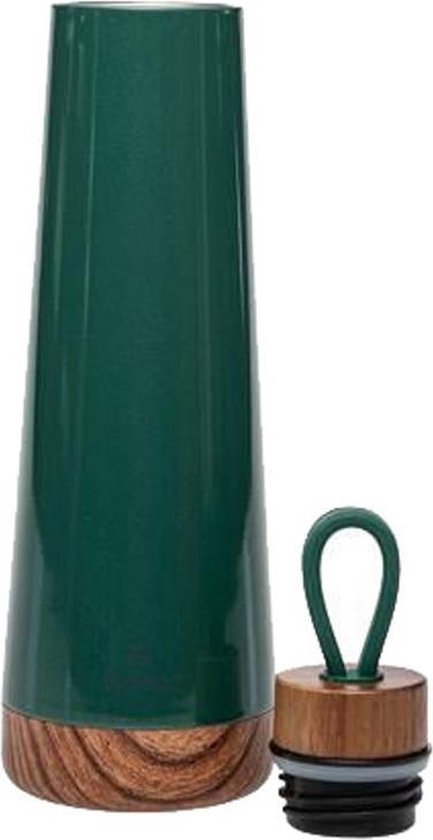 BioLoco RVS Drinkfles Thermo - Bosgroen - 500ml | bol